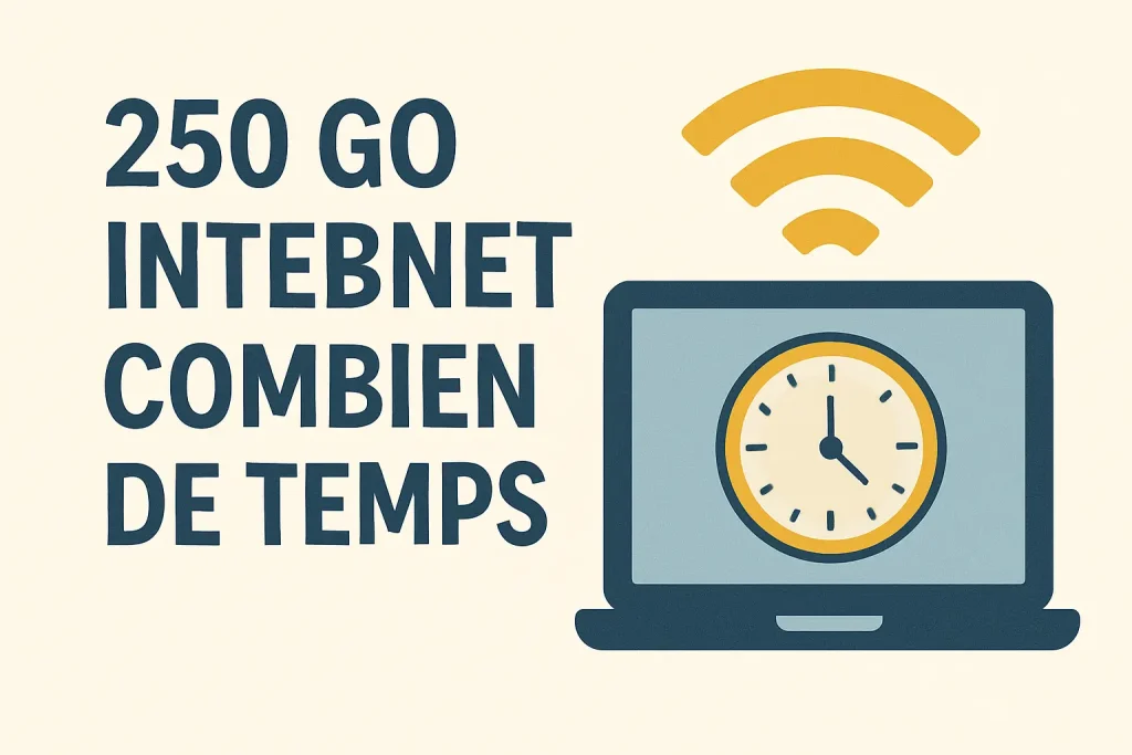 Combien de temps dure un forfait de 250 Go internet ? 2025
